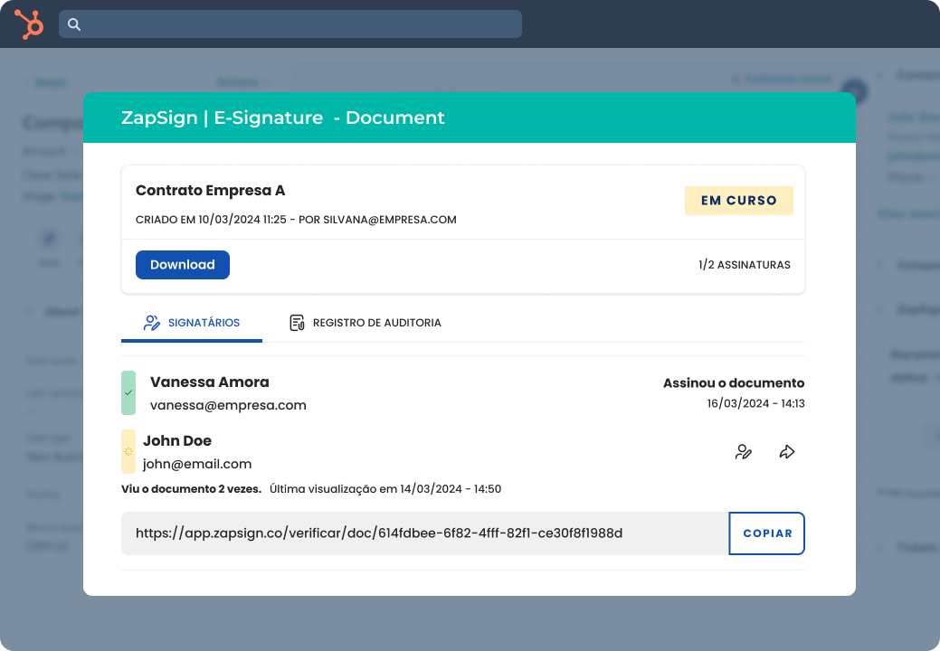 ZapSign | HubSpot Integration